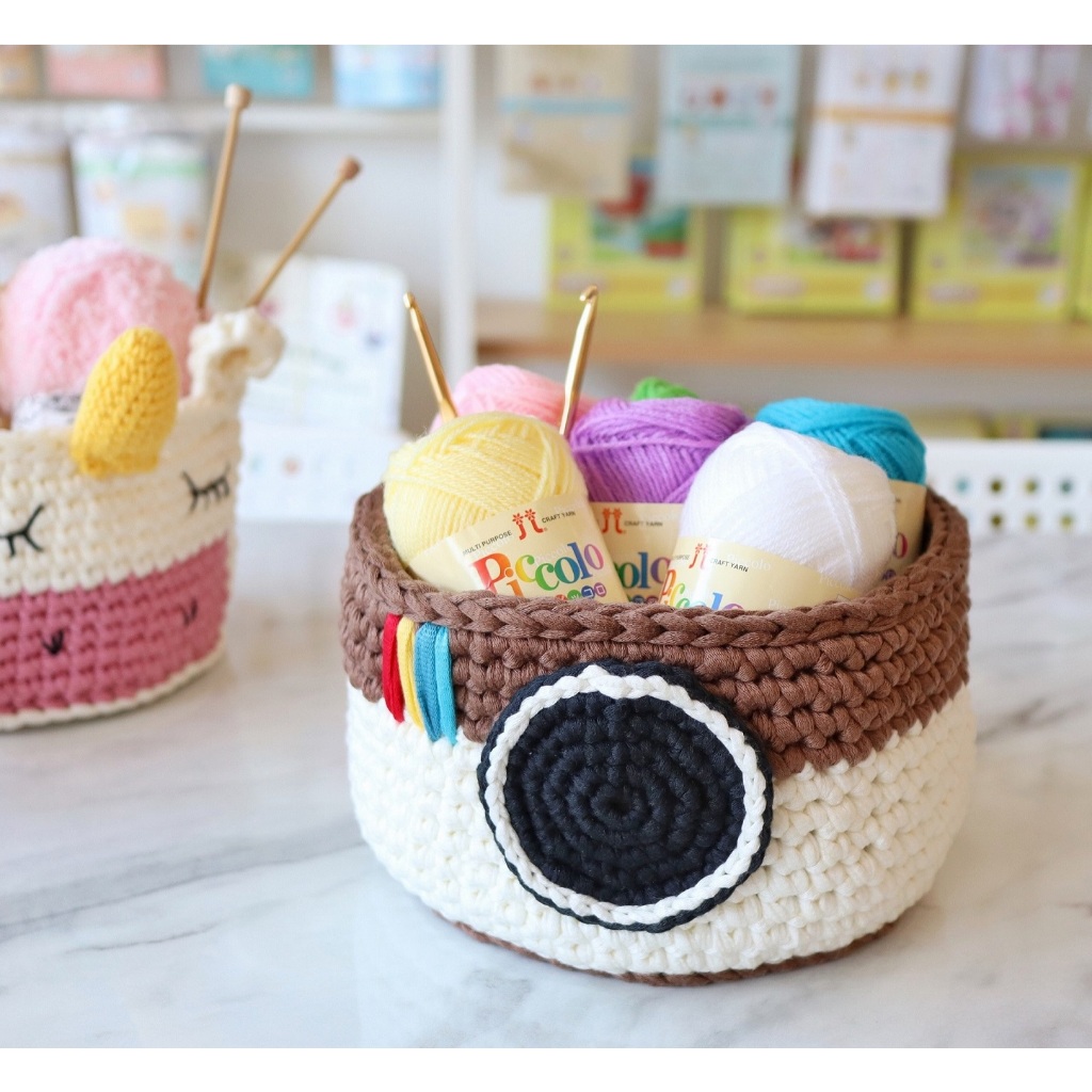 Jual DIY rajut crochet basket keranjang | Shopee Indonesia
