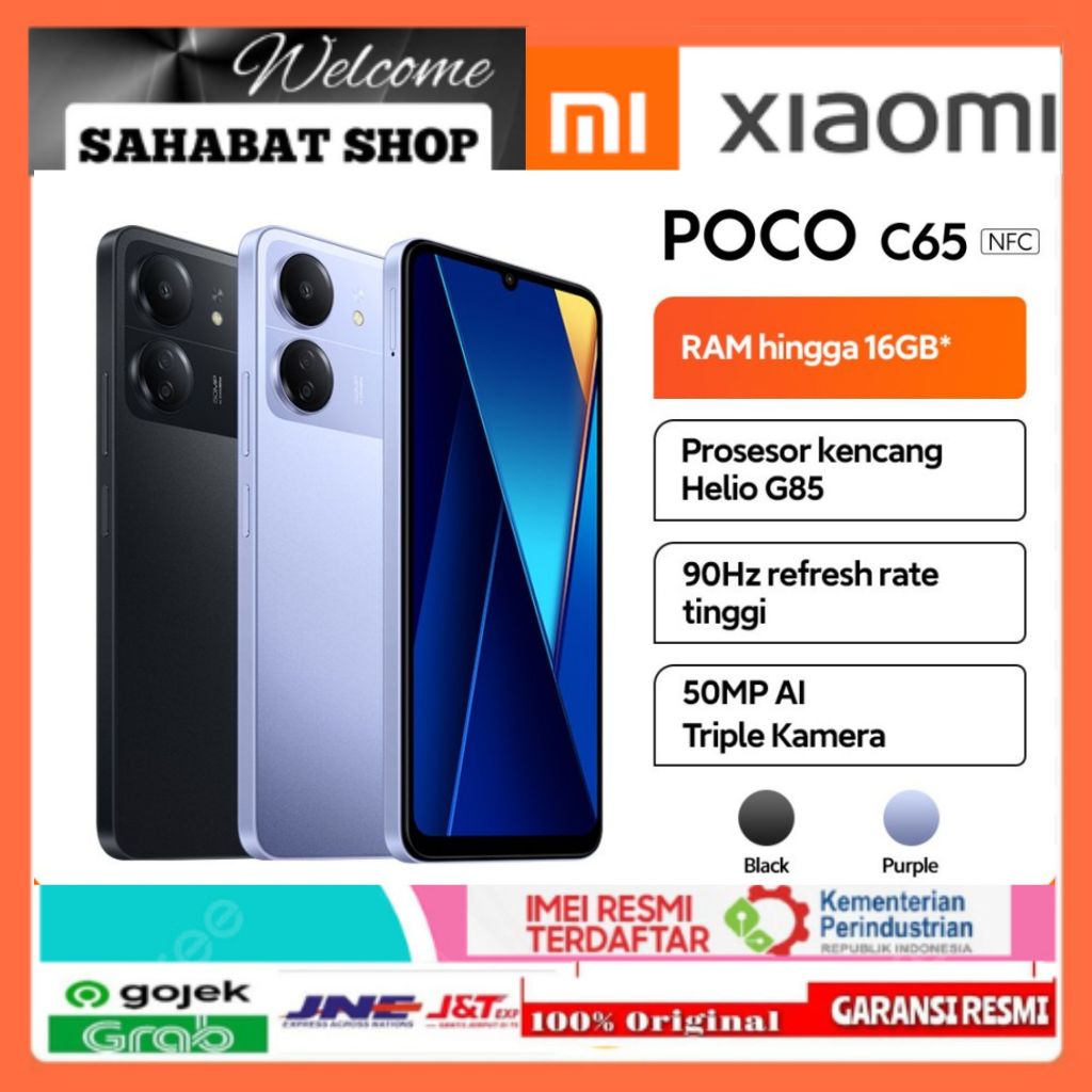 Jual Xiaomi Poco C65 NFC Ram 6/128 | 8/256 GB Garansi Resmi | Shopee Indonesia