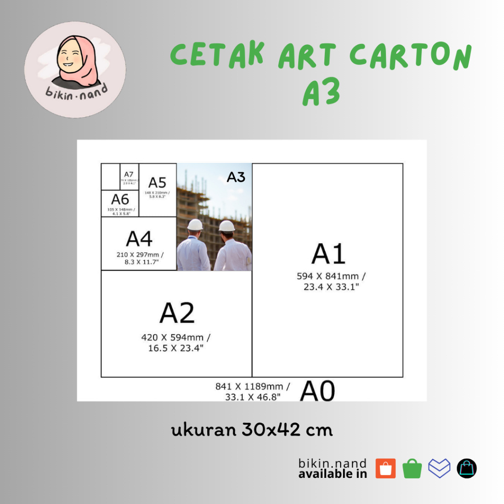 Jual Cetak Art Carton Foto ukuran A3 (30x42 cm) | Shopee Indonesia