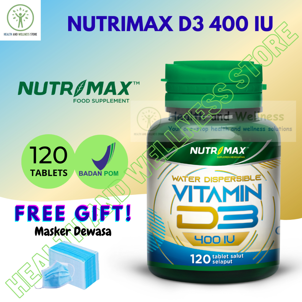 Jual Nutrimax Vitamin D3 400 Iu 120 Tablet Vit D Vitamin D3 | Shopee ...