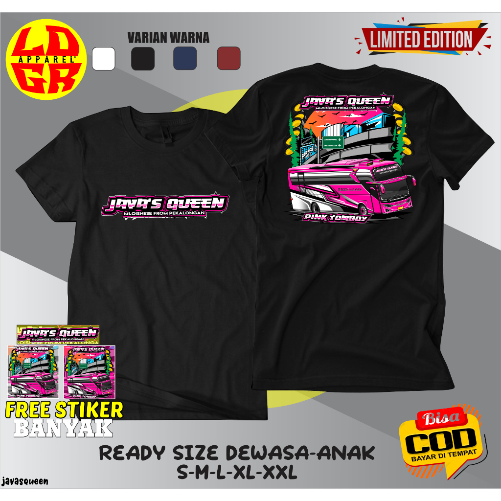 Jual Kaos Bus JAVA'S QUEEN ANEKA BINTANG Aktor basuri Angklung Casual Original Ldgr Apparel ...