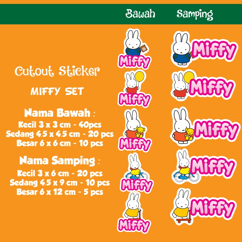 Jual Sticker nama cutout miffy | Shopee Indonesia