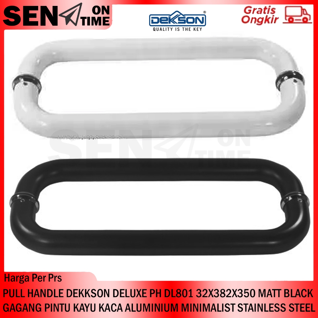 Jual PULL HANDLE DEKKSON DELUXE PH DL801 32X382X350 MATT BLACK WHITE ...