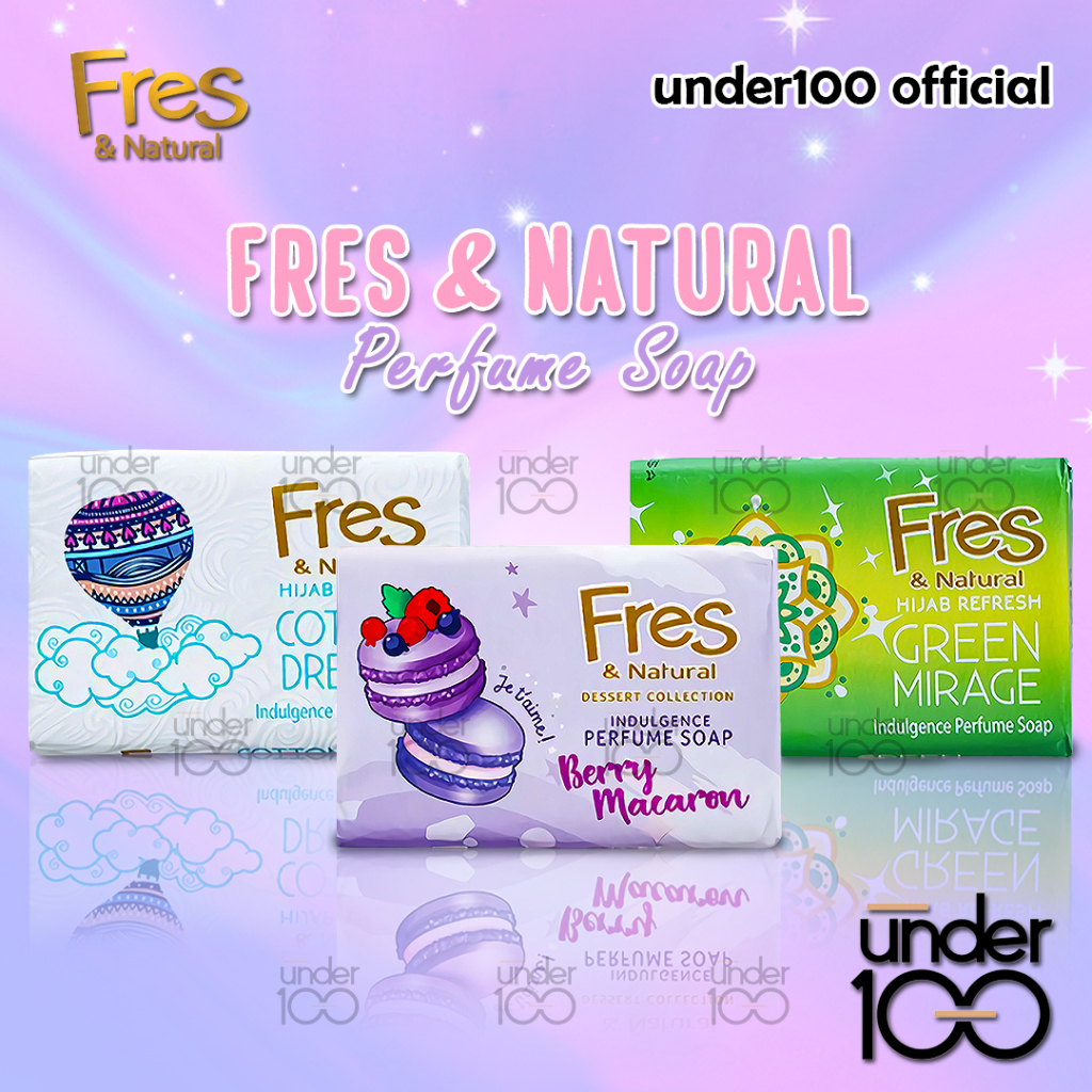 Jual Under100 Fres & Natural Bar Soap Sabun Mandi Batang 72g | Cotton ...