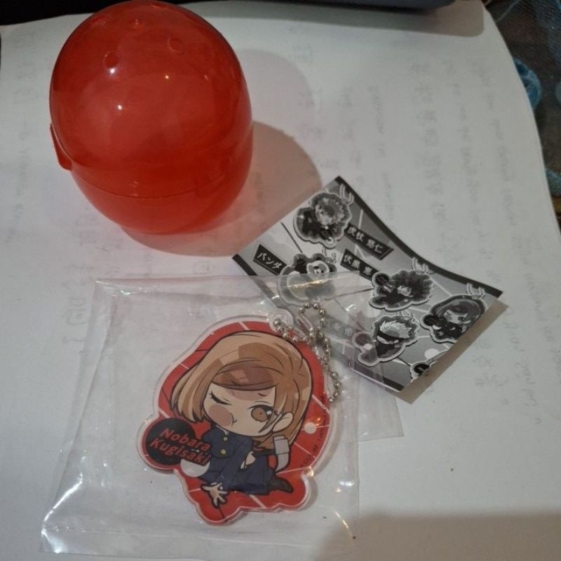 Jual Gachapon Keychain Nobara Kugisaki & Kobeni chainsawman & Pin Gojo ...