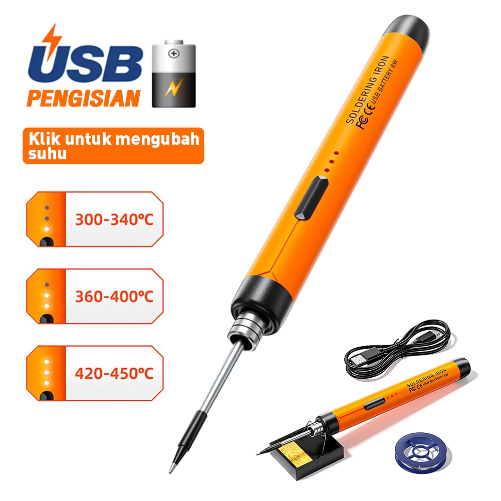 Jual Moketa Solder Besi Portable USB Setrika Listrik 5V 8W mini Besi ...