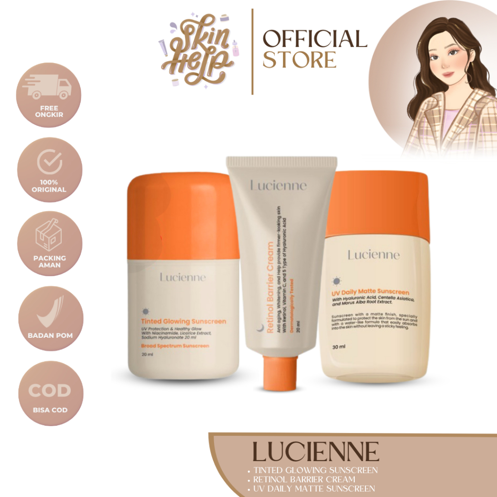 Jual LUCIENNE TINTED GLOWING SUNSCREEN BPOM SPF 50pa ++++ | LUCIENNE ...