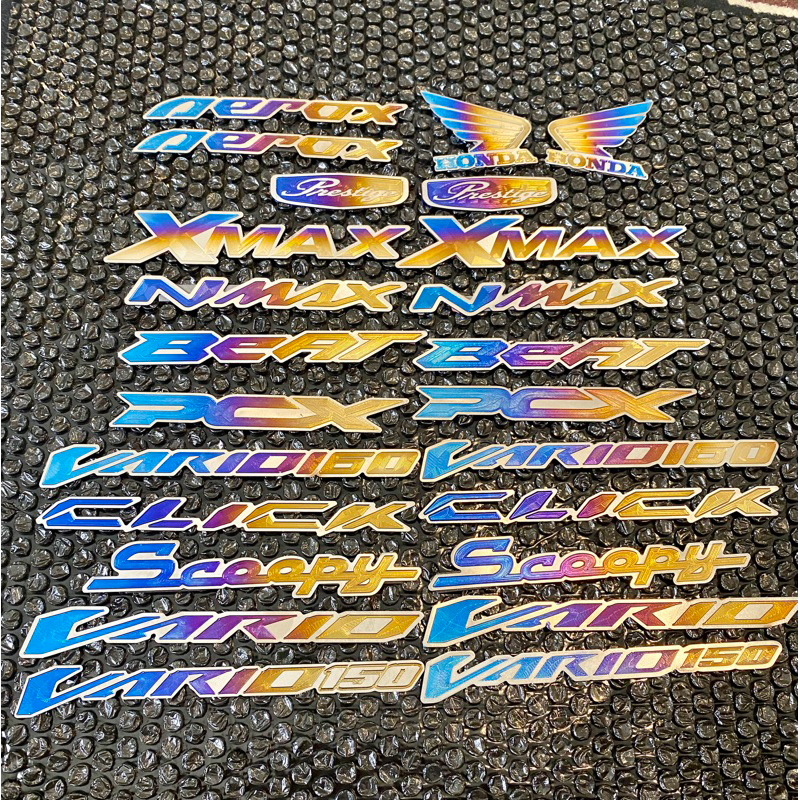 Jual emblem logo titanium,pcx,vario,vario150,vario150,Click,beat,scoppy ...