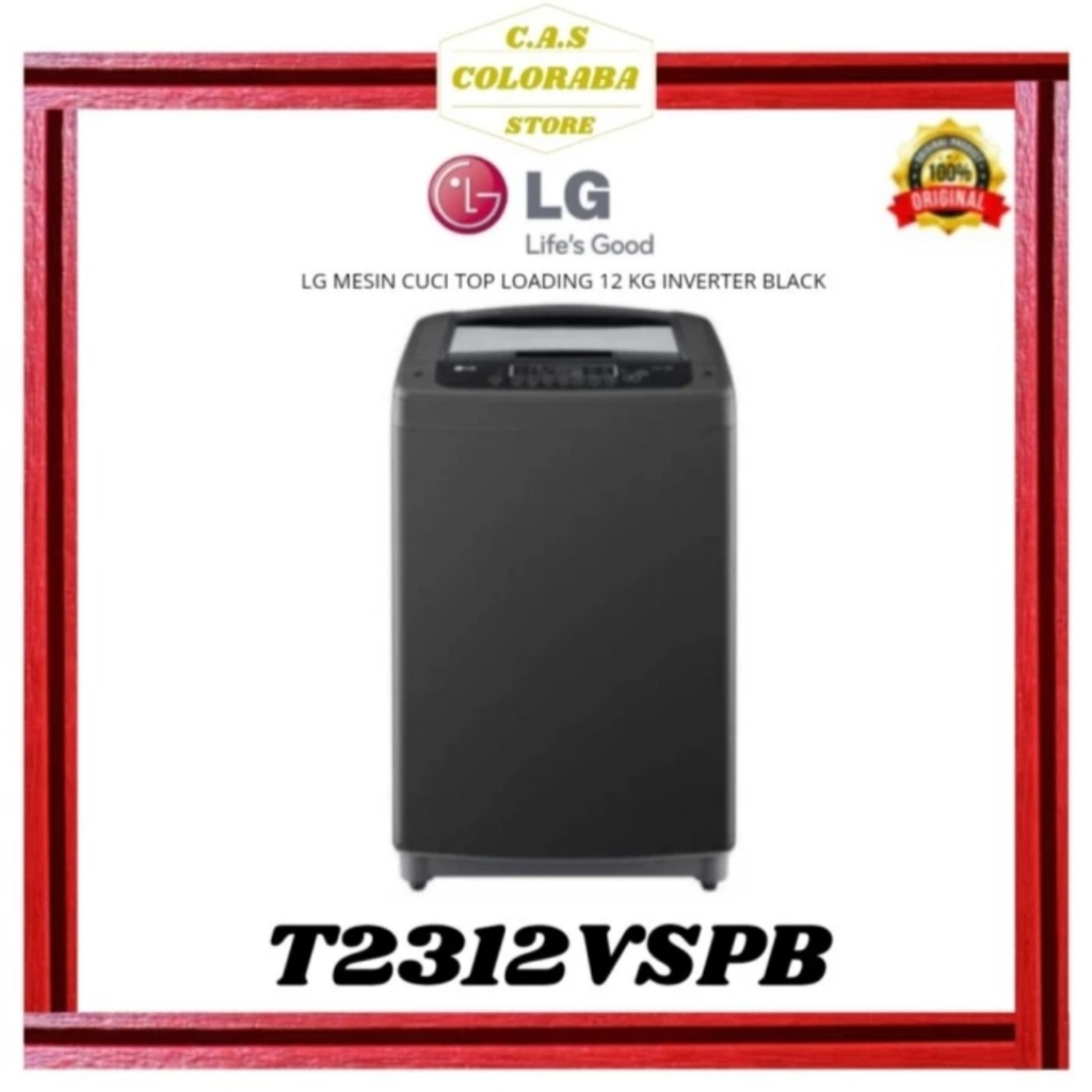 Jual MESIN CUCI LG T2312VSPB MESIN CUCI TOP LOADING 12 KG INVERTER T2312 2312BSPB LG MESIN CUCI ...