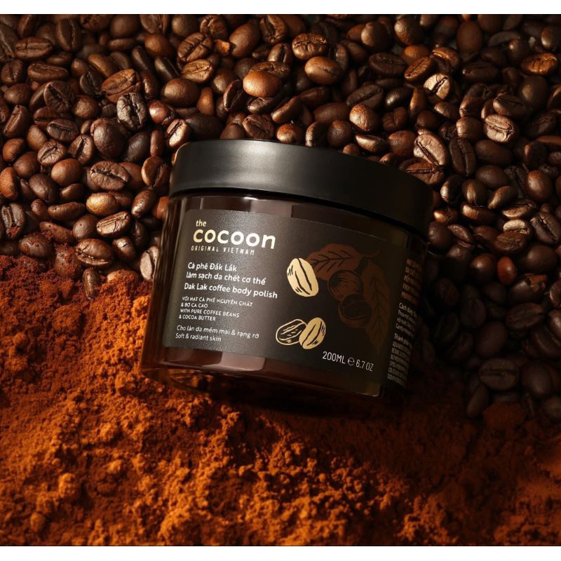Jual The Cocoon Original Vietnam Dak Lak Coffee Body Polish Scrub Kopi ...