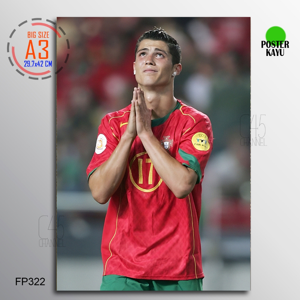Jual Wood Poster CRISTIANO RONALDO Hiasan Dinding Sport Sepak Bola ...