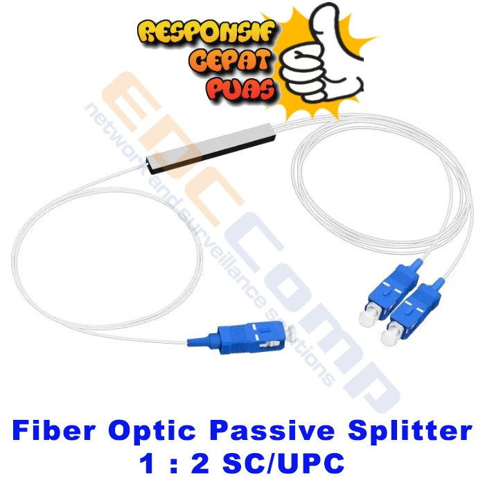 Jual Fiber Optic Passive Splitter 1:2 SC/UPC FTTH PLC Splitter 1-2 SC ...
