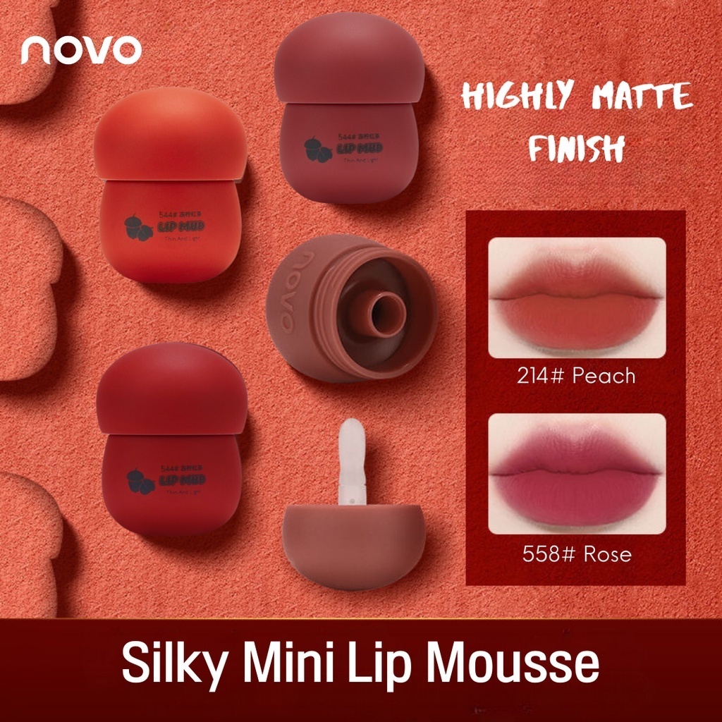 Jual NOVO Cream Milk Jar Lip Mud Velvet matte lip and cheek dual ...