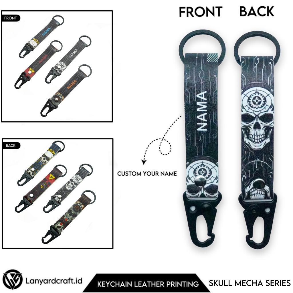 Jual Keychain Kulit Custom Nama Leather Printing Gantungan Kunci ...