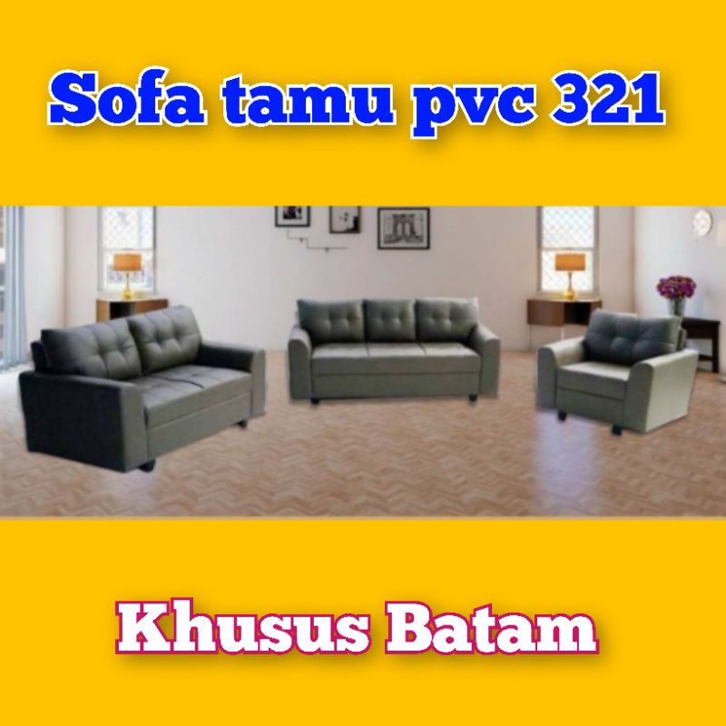 Jual SOFA TAMU VINO 321 PVC /SOFA 321 PVC (KHUSUS BATAM) | Shopee Indonesia