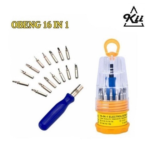 Jual Obeng Screwdriver Handphone - Obeng set toolkit 16in1 screwdriver ...