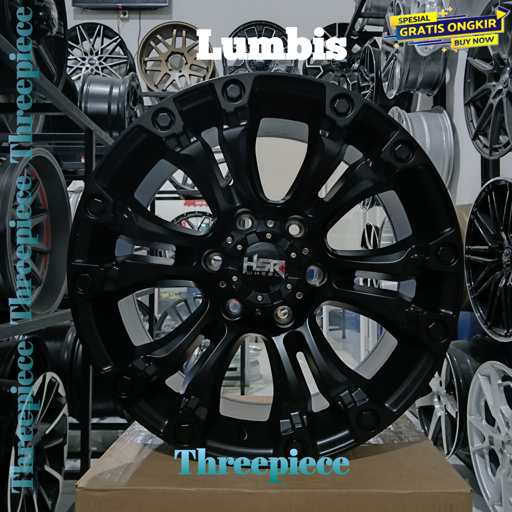 Jual HSR LUMBIS velg pajero ring 18 lebar 9 et 25 black |velg mobil ...