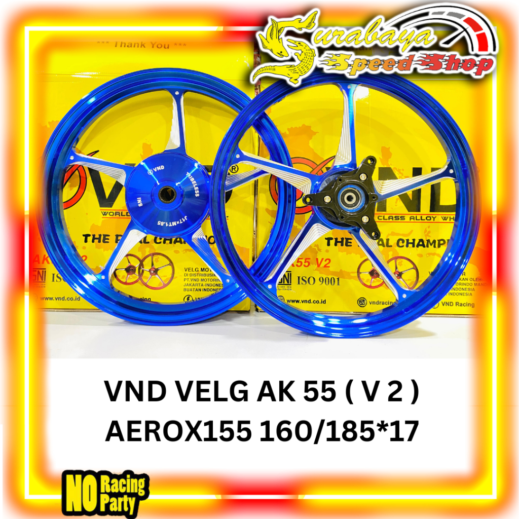 Jual VND Velg Tipe AK 55 V2 Yamaha Aerox 155 All New Aerox Ukuran 160 / 185 Ring 17 ORIGINAL VND ...