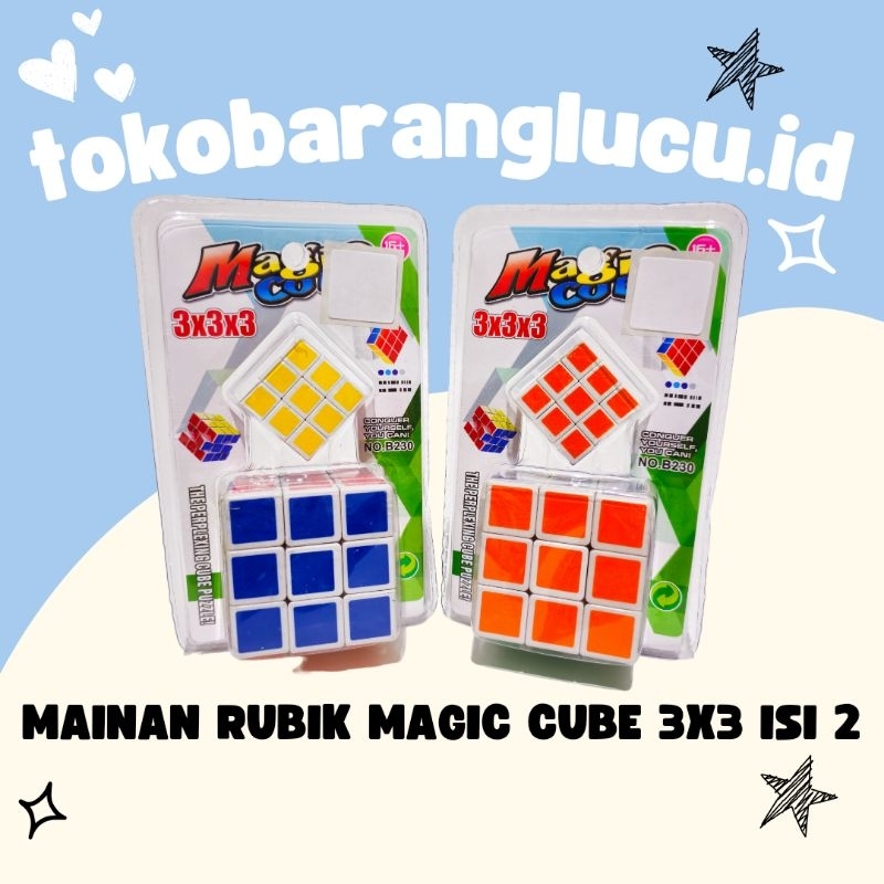 Jual Mainan Rubik 3x3 Magic Cube Isi 2 | Shopee Indonesia