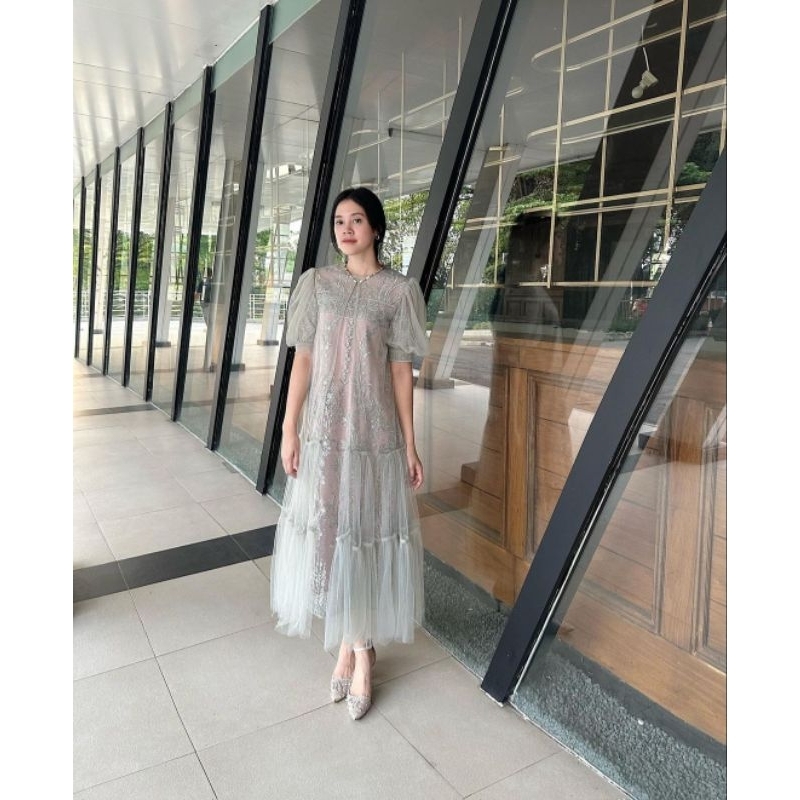 Jual rent dress/ baju pesta /sewa dress oscar sage dress | Shopee Indonesia