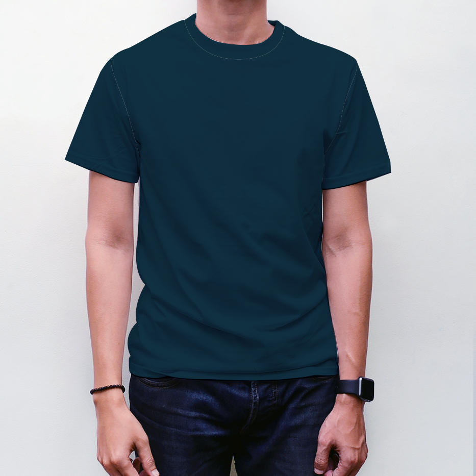 Jual Kaos Polos Steel Blue Bahan Katun Combed 24s Original Knitto ...