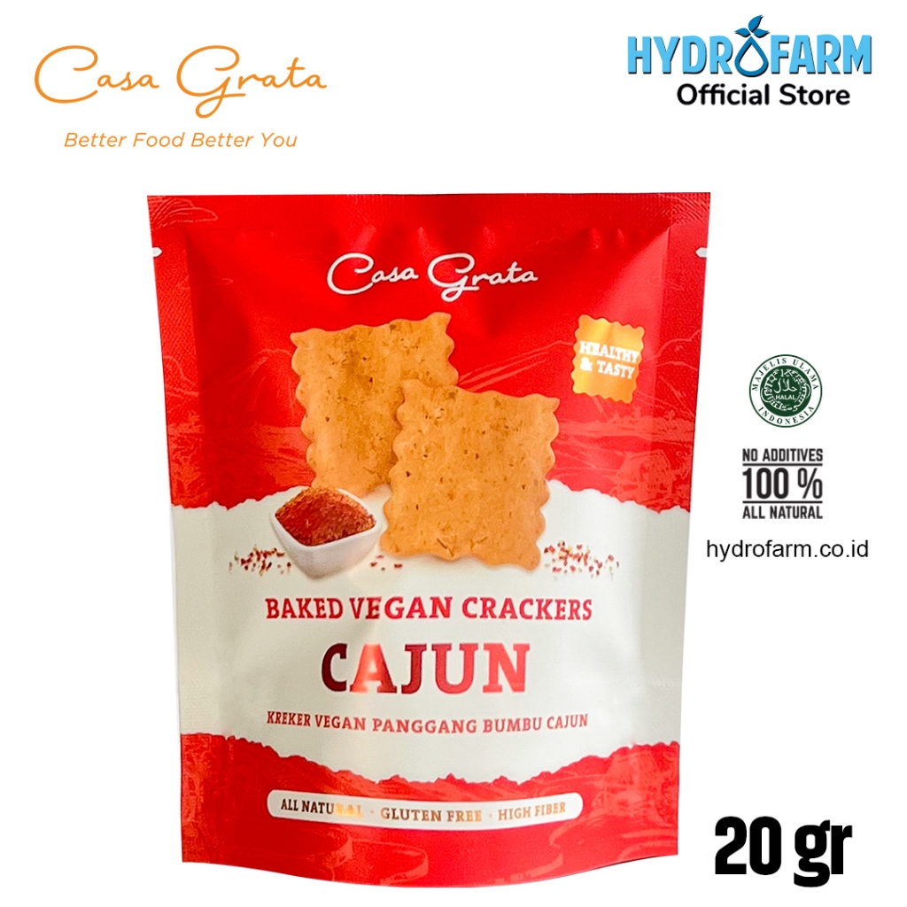 Jual Casa Grata - Baked Vegan Crackers Cajun - 20gr | Shopee Indonesia
