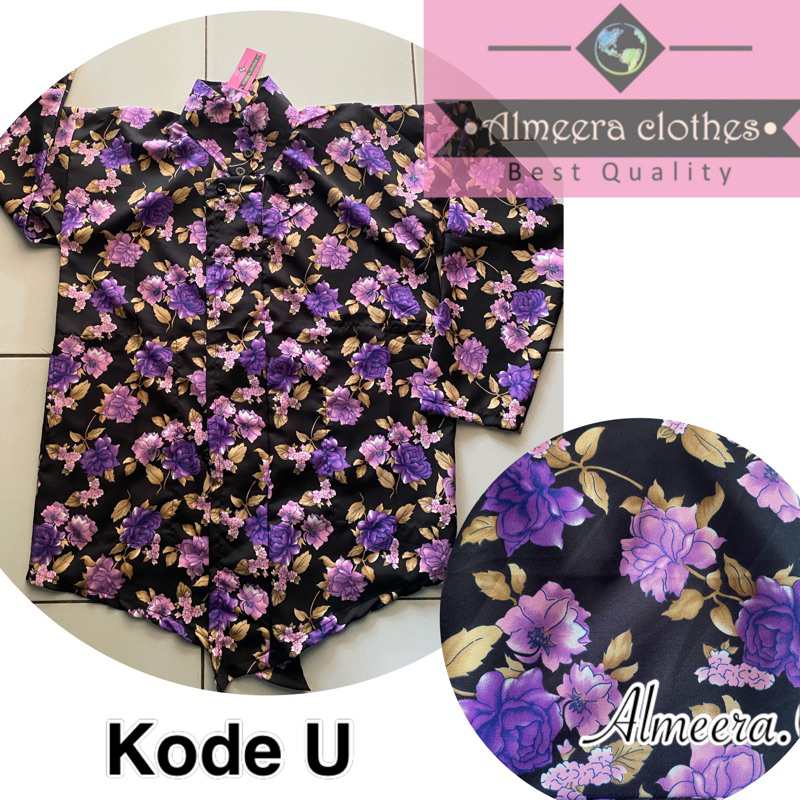 Jual surjan kembang raja keong istimewa surjan bunga warna ungu ...