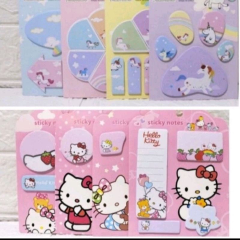 Jual Sticky notes hello kitty, flamingo / Sticky note hello kitty ...