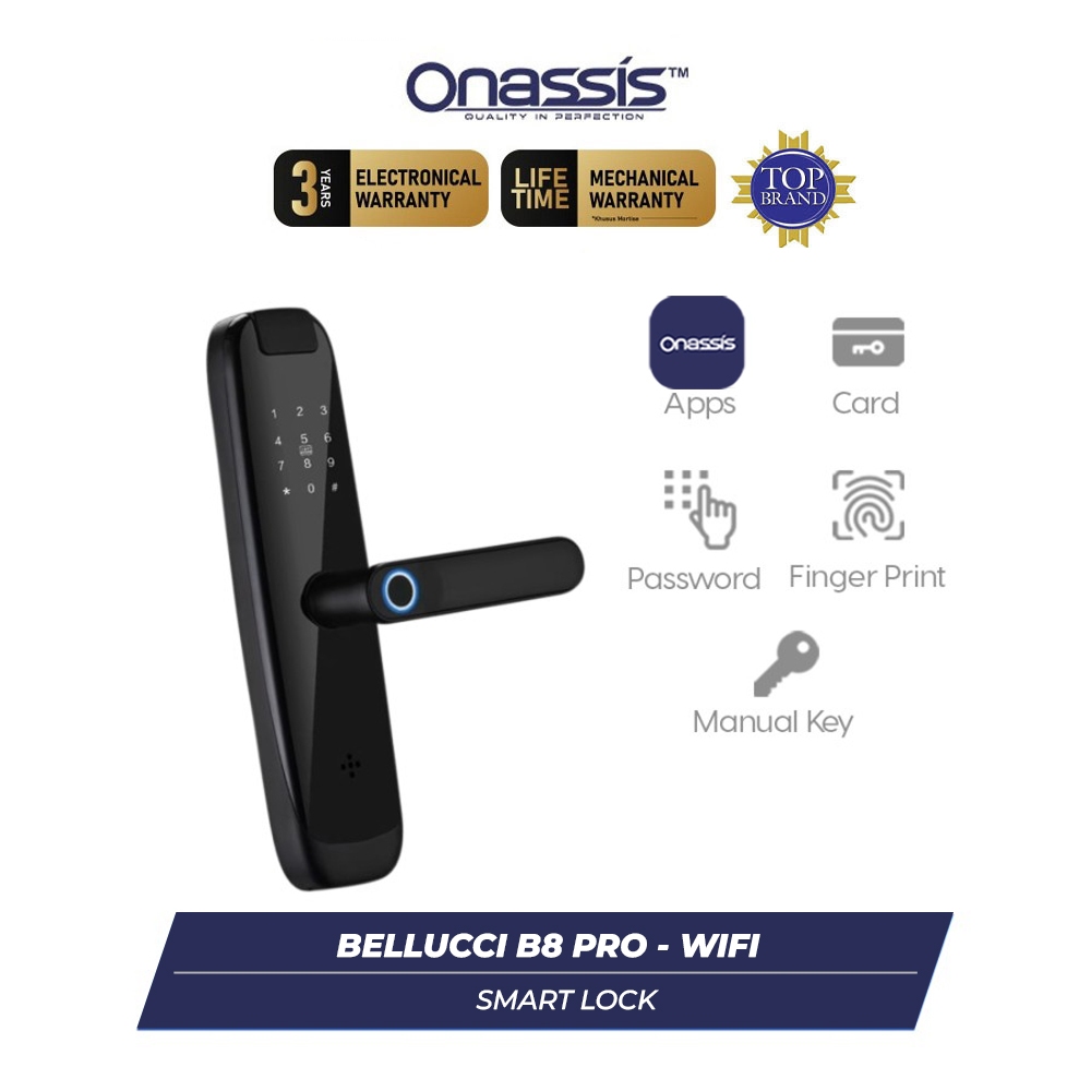 Jual Bellucci Smart Lock B8 Pro With Wifi Function | Shopee Indonesia