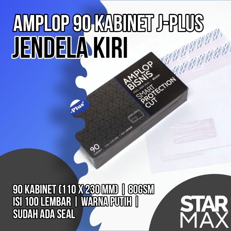 Jual Amplop 90 Kabinet J-PLUS Jendela/Kaca Kiri + Seal | isi 100 pcs ...