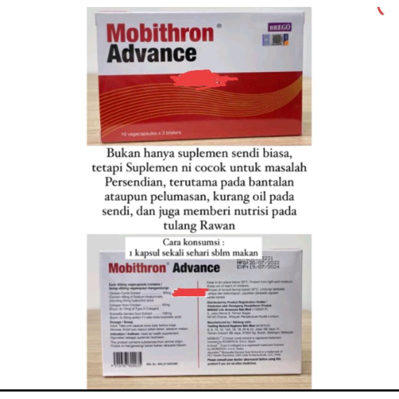 Jual mobithron advance suplemen persendian, tulang rawan | Shopee Indonesia