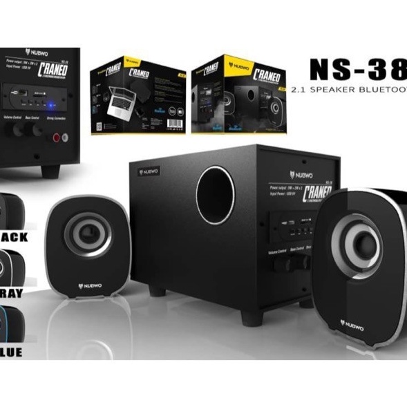 Jual Hsb Speaker Subwoofer NUBWO NS38 Speaker Bluetooth AUX MMC BLUETOOTH With Volume and Bass ...
