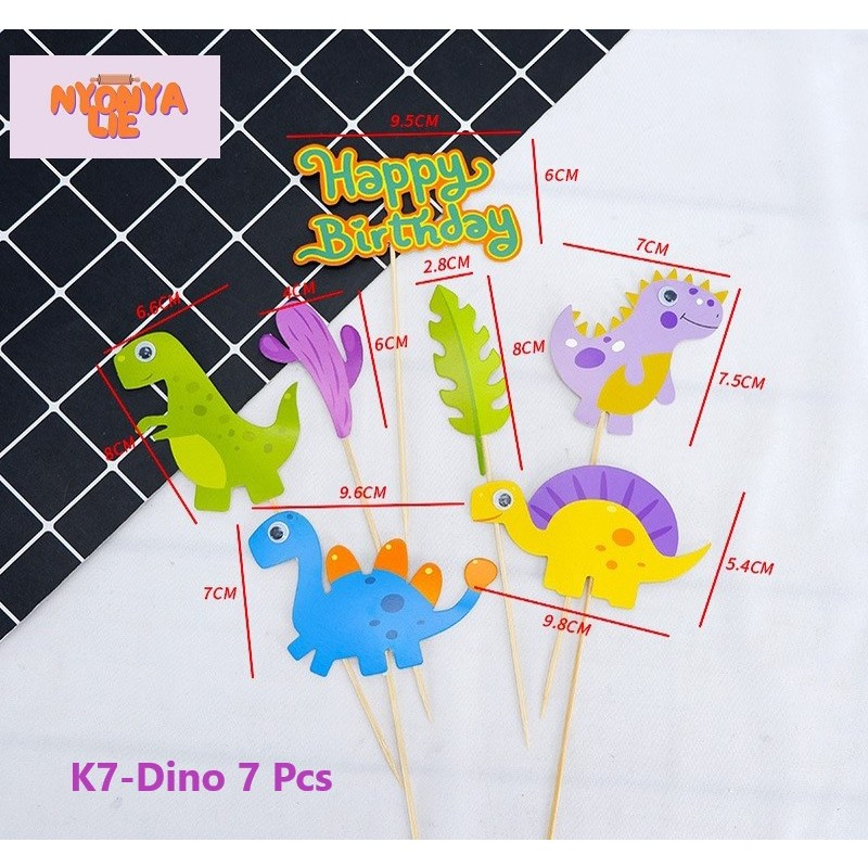 Jual CCA16 Cake Topper Dinosaurus Binatang Purba Hutan Tarzan Jungle ...