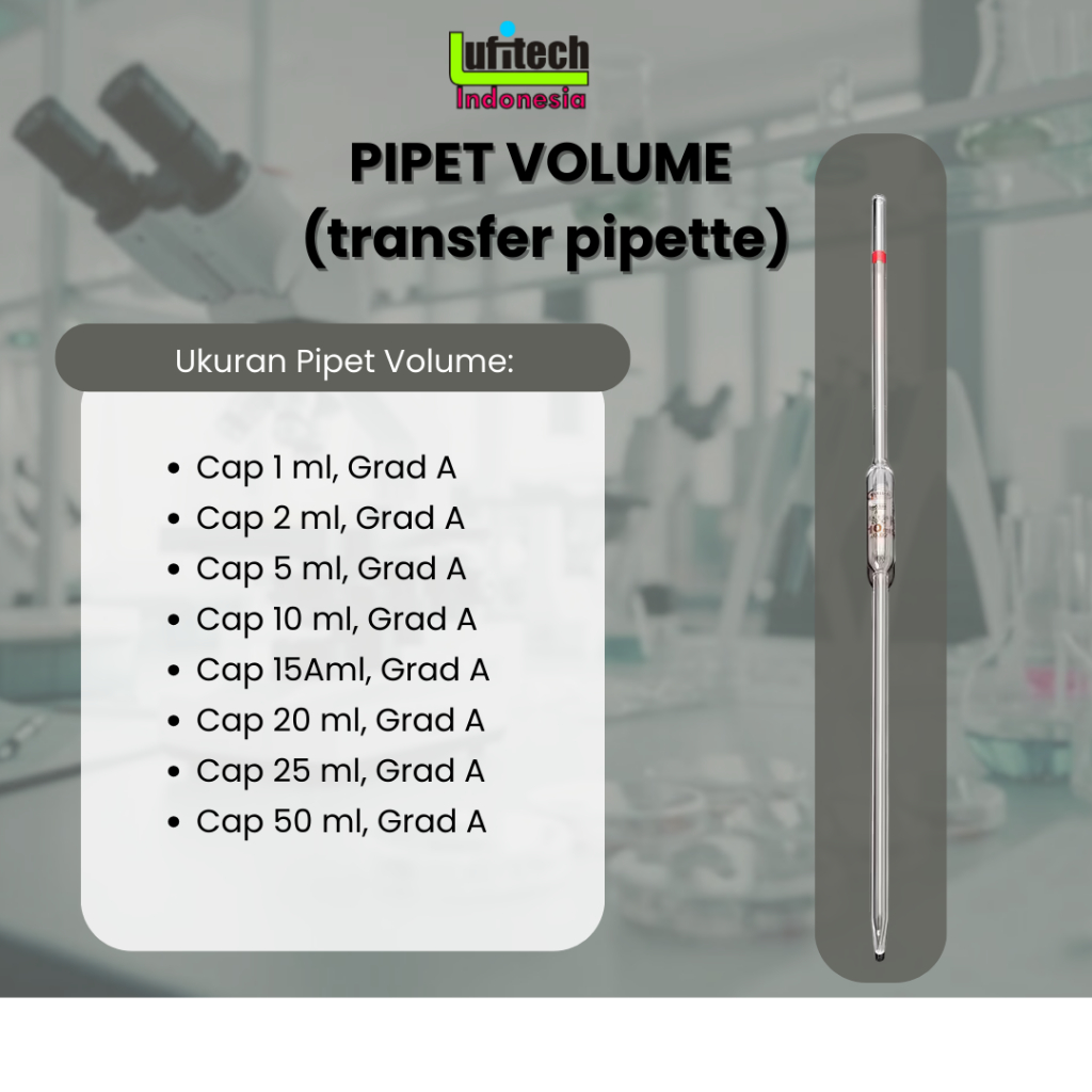 Jual ALAT LABORATORIUM PIPET VOLUME (TRANSFER PIPETTE) | Shopee Indonesia