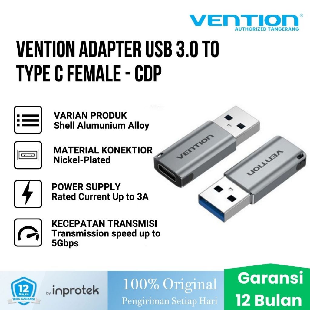 Jual Vention Adapter USB 3.0 to Type C Female - CDP | Shopee Indonesia