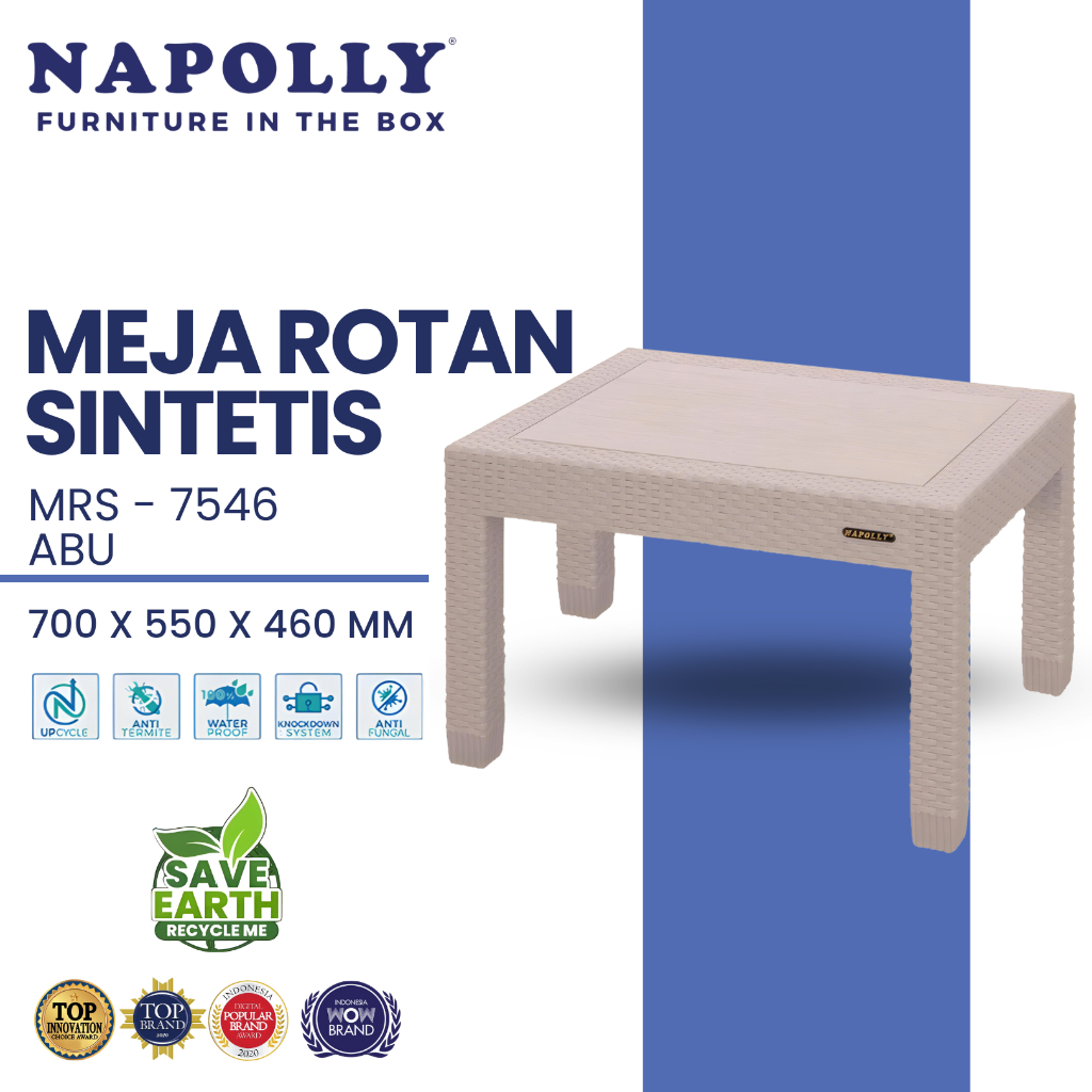 Jual Napolly Meja Rotan Sintetis - MRS - 7546 (Knockdown) | Shopee ...