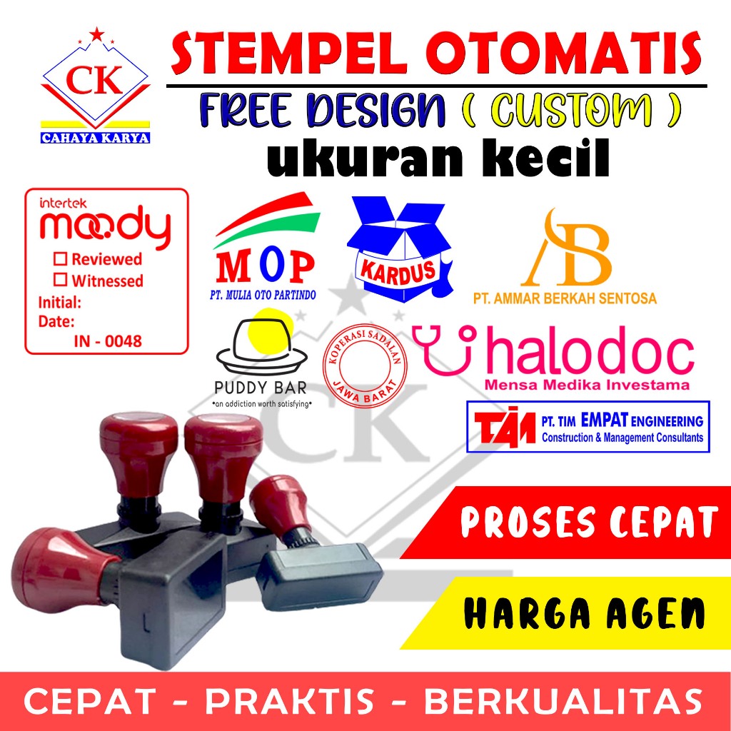 Jual STEMPEL KILAT CUSTOM (UKURAN KECIL) stempel otomatis - stempel ...