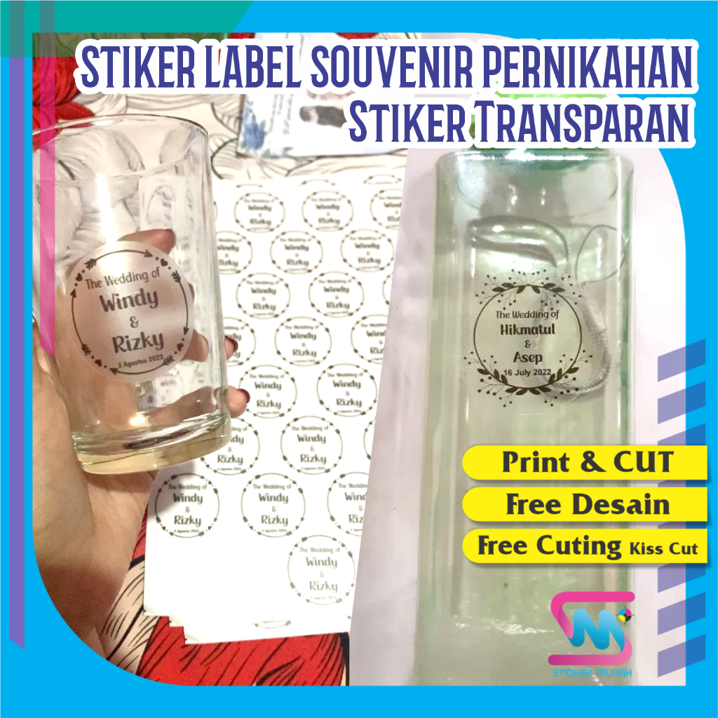 Jual Stiker Murah Bandung - Sticker Label Souvenir Penikahan Wedding ...