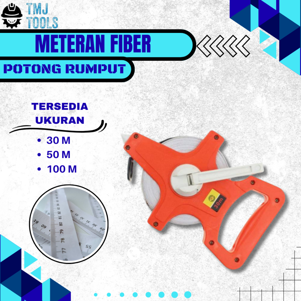 Jual Meteran Fiber 100m Alat Ukur Bangunan Panjang 100 Meter Meteran ...