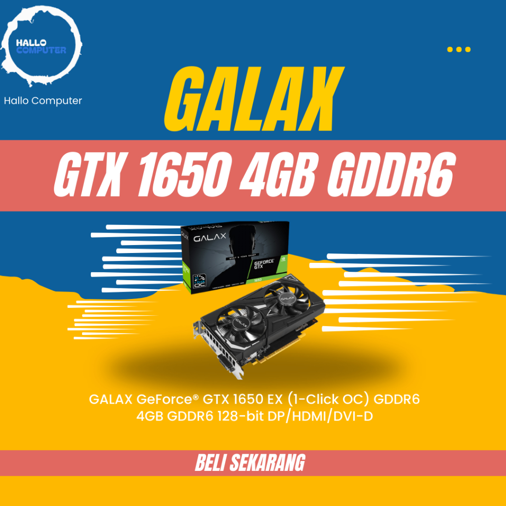 Jual GALAX GeForce GTX 1650 EX PLUS (1-Click OC) 4GB GDDR6 | Shopee ...