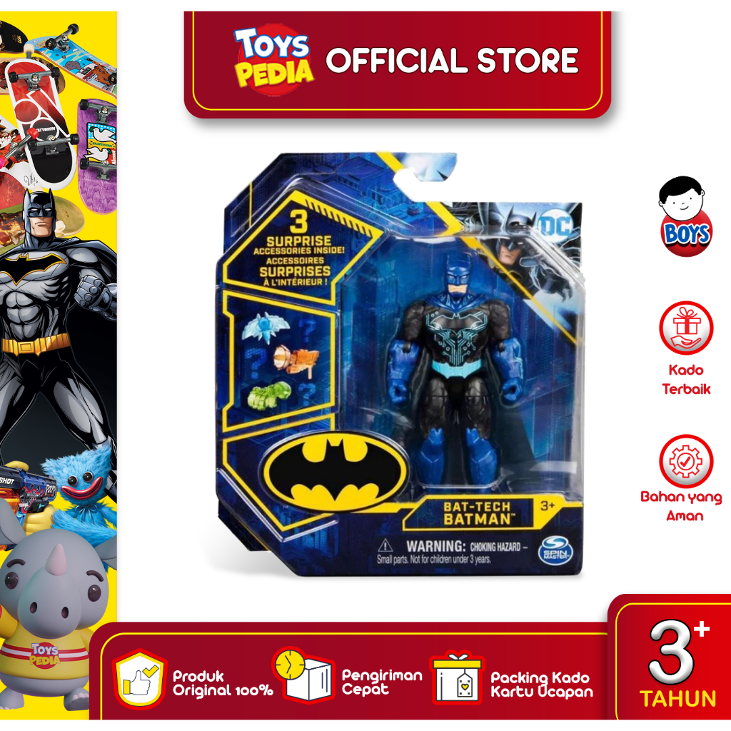 Jual Mainan Figur DC Batman Basic 4 Inch - Bat-Tech Batman | Shopee ...