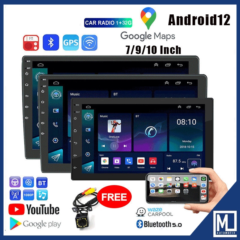 Jual Car Radio Mobil Navigasi/4G+32G IPS Screen Head Unit 7/9/10 Inch Car Android 12/ Untuk ...