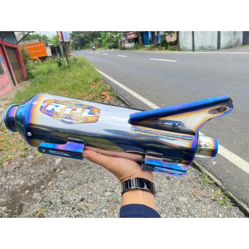 Jual KNALPOT STANDAR RACING KONDOMAN TITANIUM PCX AEROX VARIO BEAT MIO ...