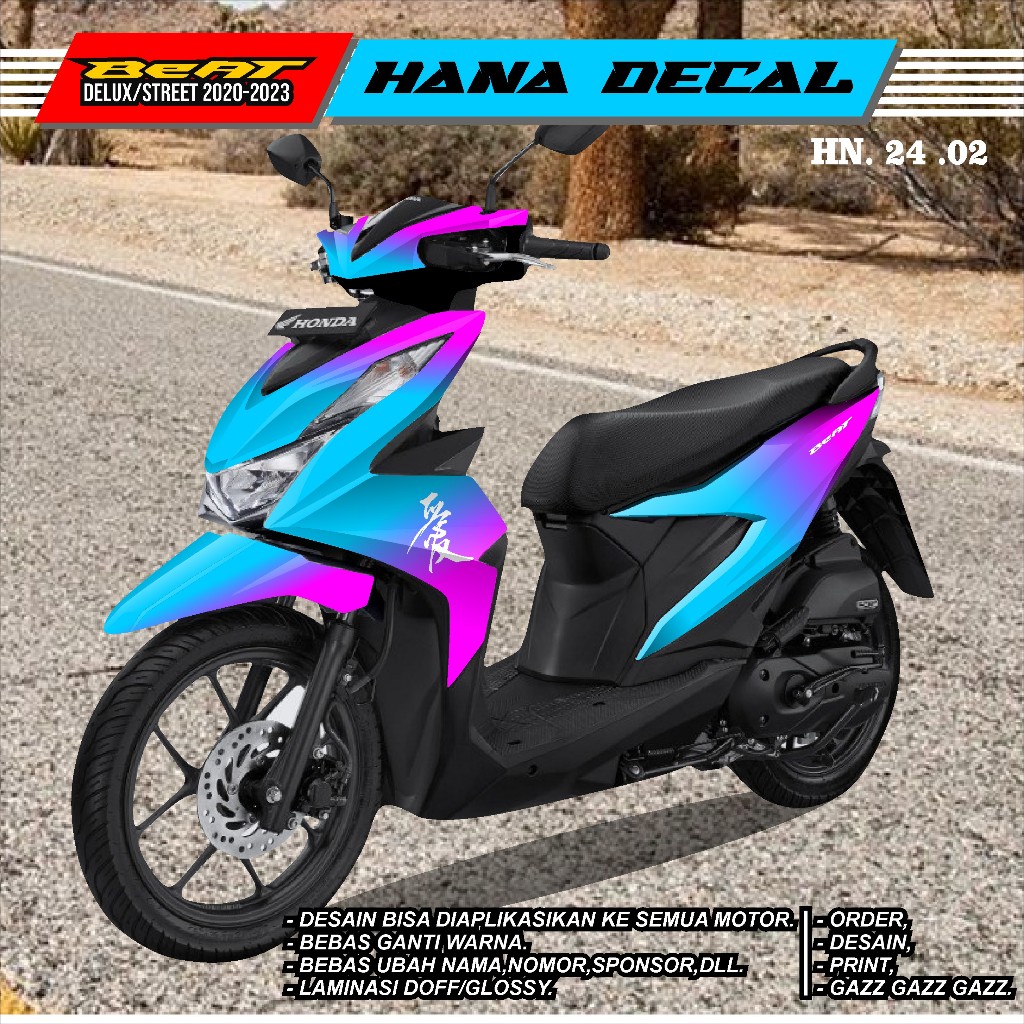 Jual (COD) TERBARU Decal Sticker Honda Beat DELUXE STREET 2020 2021 ...