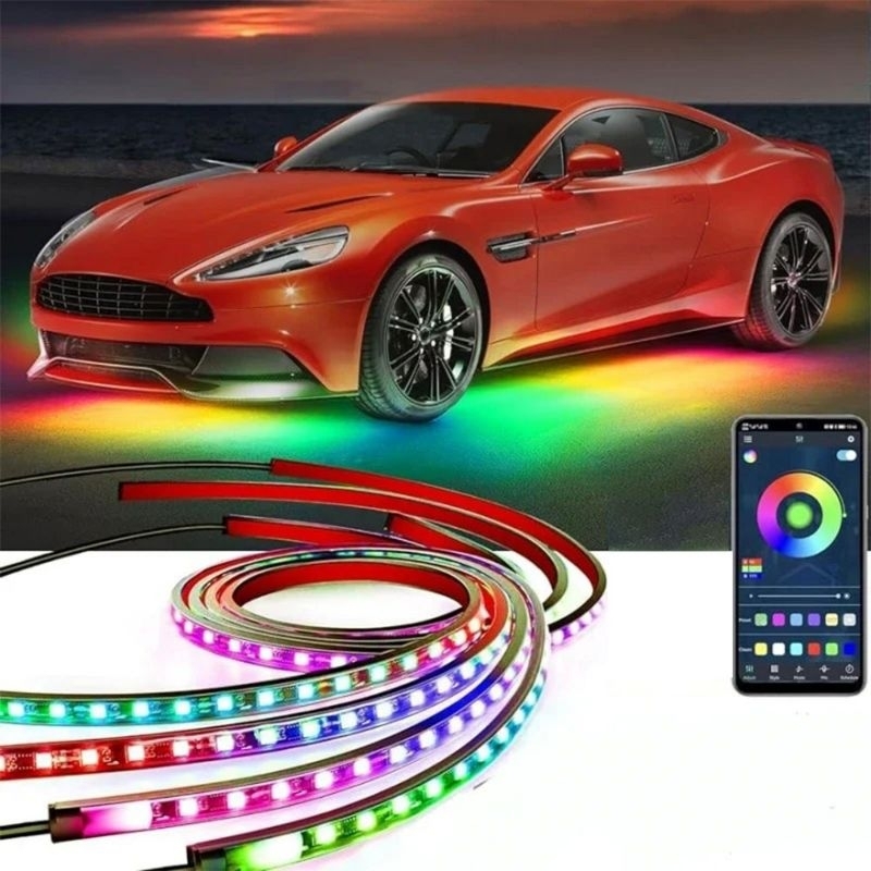 Jual Lampu LED Strip Flexible RGB Bluetooth App Controller 4PCS Lamp ...