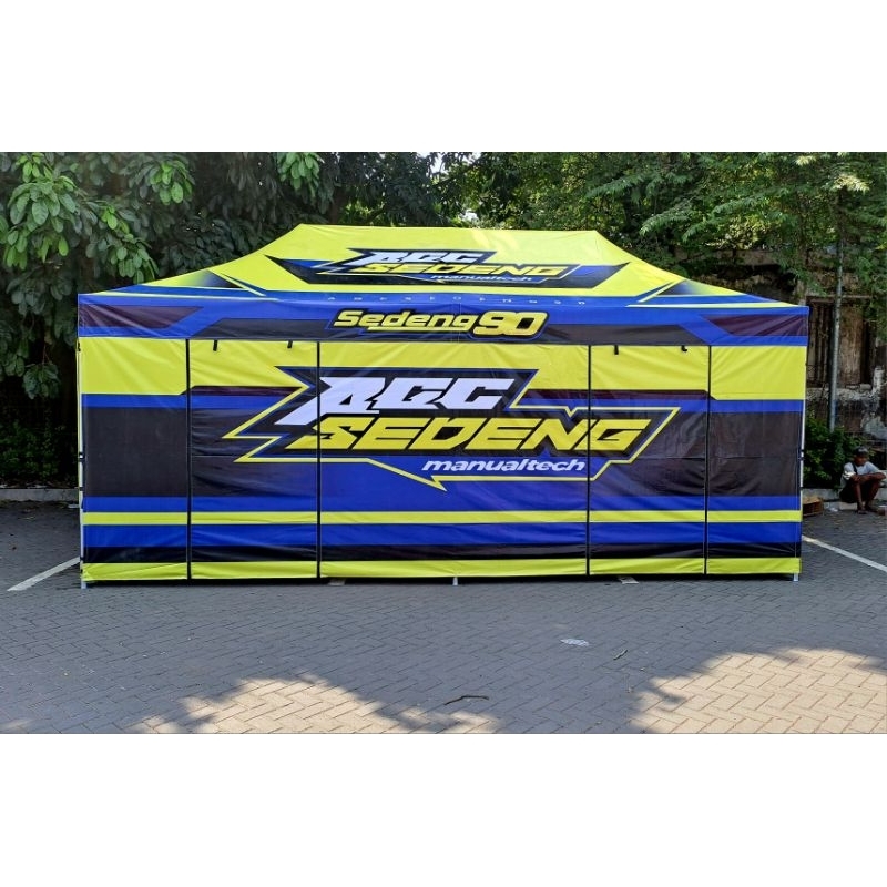 Jual Tenda Paddock Balap Ukuran 6 mtr X 3 mtr Custom Desain Rangka ...