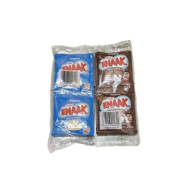 Jual Susu sachet enak cap enaak putih & coklat kemasan 1renceng isi 6 ...