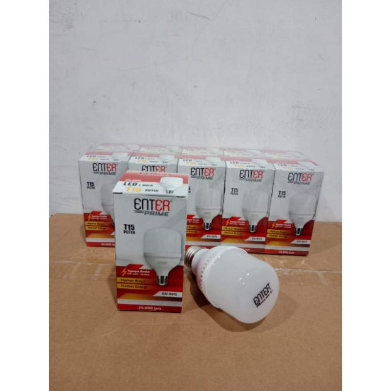 Jual 5 PCS LAMPU LED 15 WATT ENTER PRIME EN-9915 CAHAYA PUTIH | Shopee ...