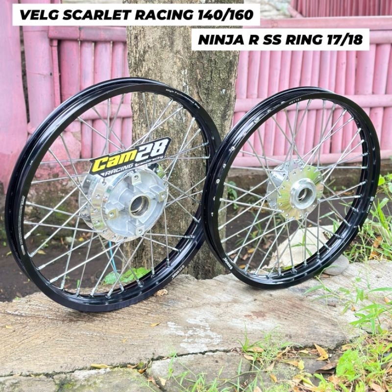 Jual PAKET VELG JARI JARI NINJA R SS RING 17 18 HITAM | Shopee Indonesia