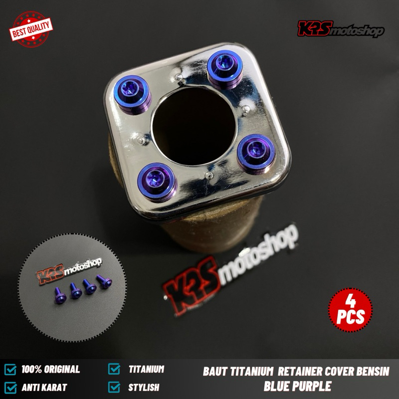 Jual BAUT TITANIUM BLUE PURPLE RETAINER COVER TUTUP BENSIN MIO SPORTY ...